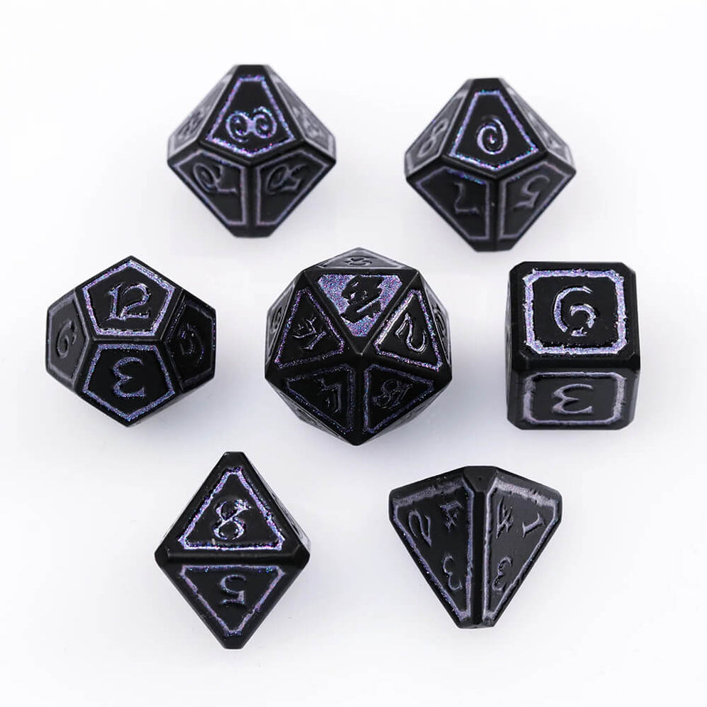 Dice 7-set Metal Mages Guild (16mm) Necromancy — Twenty Sided™