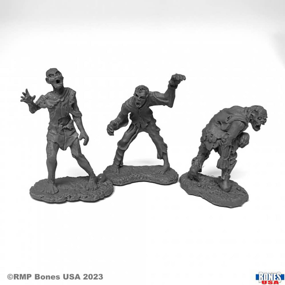 Mini - Reaper Bones USA 30112 Zombies (3ct) — Twenty Sided™