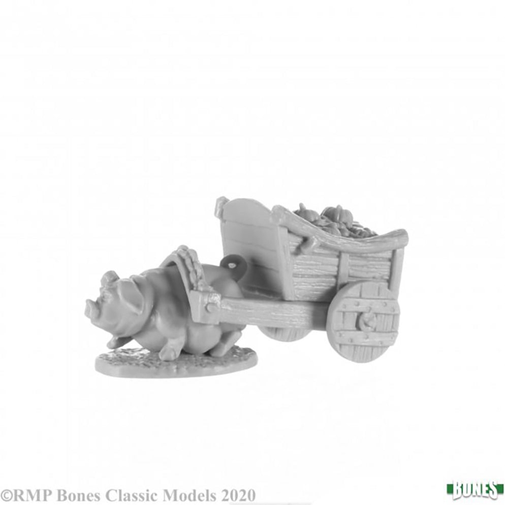Mini - Reaper Bones 77657 Pig and Cart — Twenty Sided™