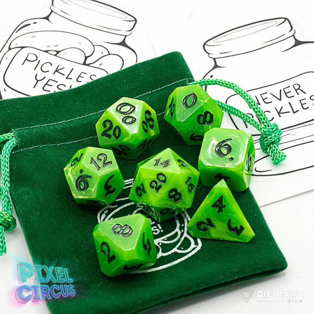 Dice Set + Bag Pixel Circus : Pickle — Twenty Sided™