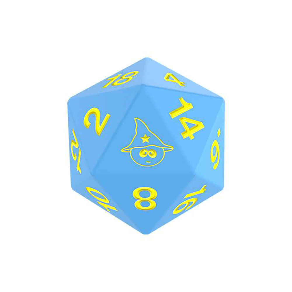 Polyhedral Dice Oversized South Park d20 (36mm) Light Blue / Yellow ...