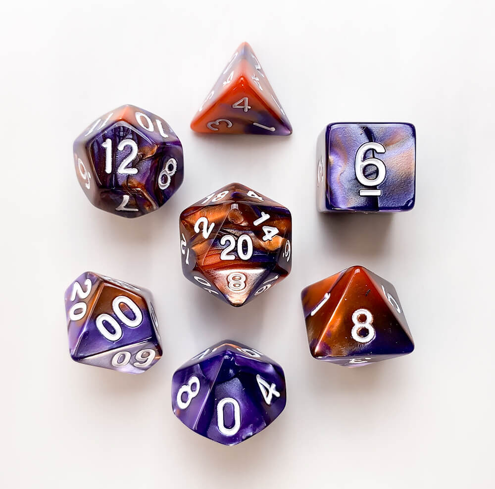 Dice 7-set Village (16mm) King's Robe / White — Twenty Sided™