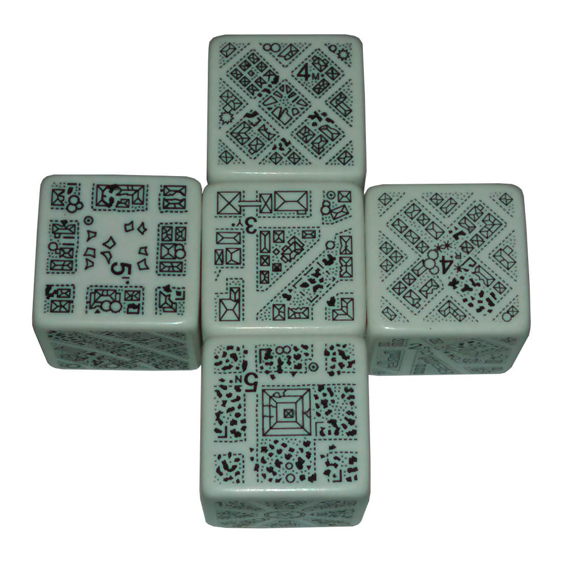 DungeonMorph Dice 5ct (25mm) Ruins — Twenty Sided™